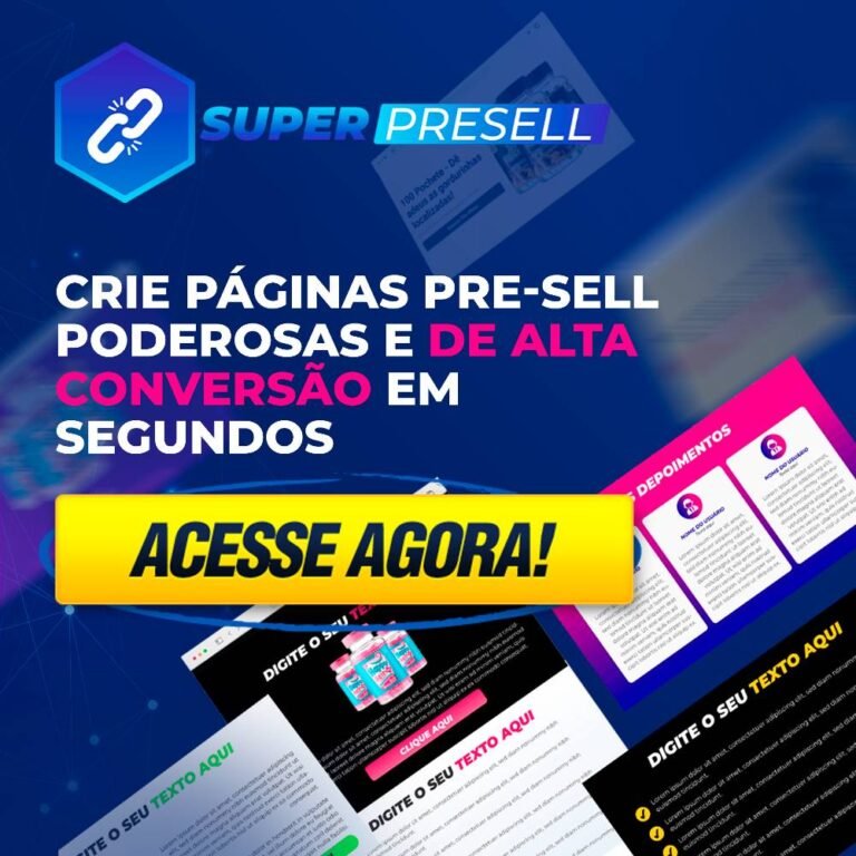 Presell Feita em 5 segundos Rápido e Fácil - Fábio SELIGRA